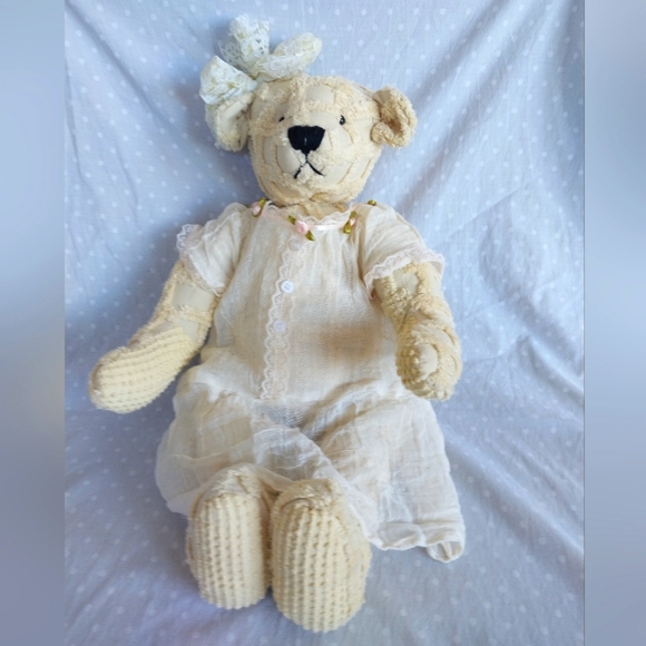 Vintage Teddy Bear | Toys | Vintage 9s Chenille Teddy Bear With Bow And ...